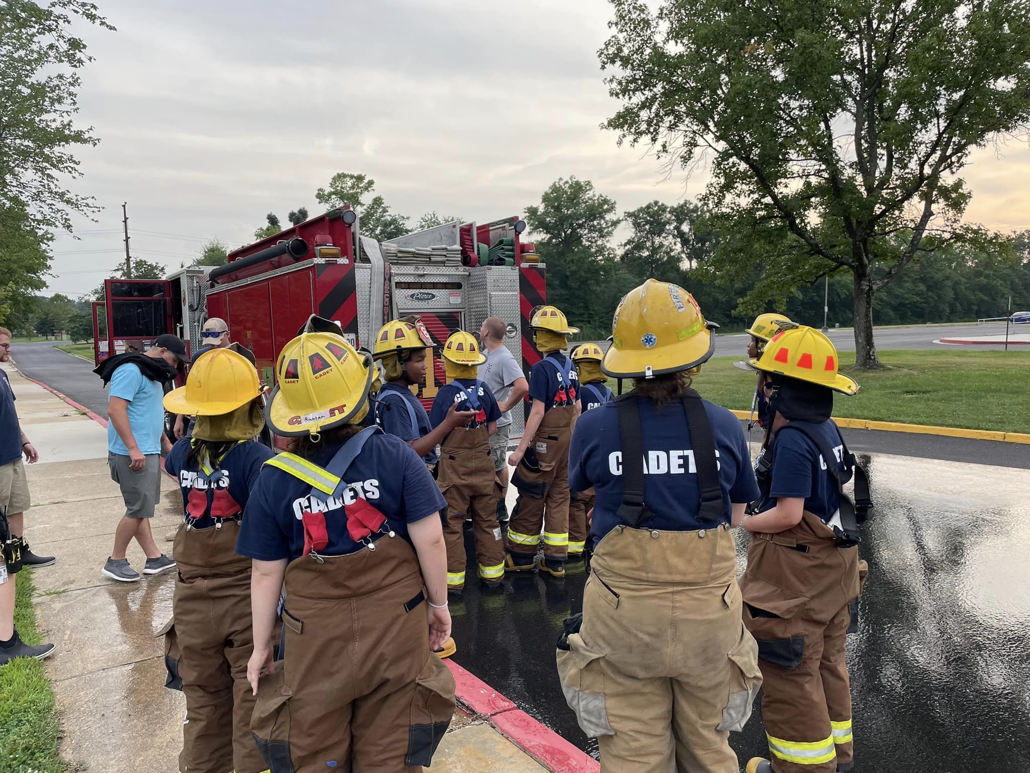 Cadet Training at Joppatowne High School - Joppa-Magnolia Volunteer Fire Company